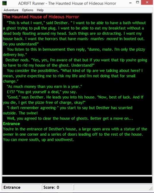 Game Review: The Haunted House of Hideous Horrors (2002, David Whyld ...