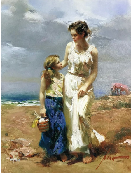 Artwork of the Day: By The Sea (by Pino Daeni) | Through the Shattered Lens